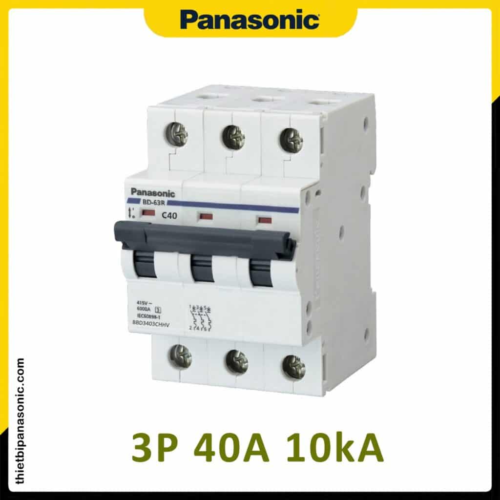 BBD3403CHHV - MCB 3P 40A 10kA 415VAC Panasonic Giá Rẻ