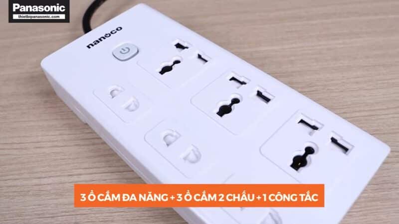 Ổ Cắm Có Dây Nanoco NES3332-3 Giá Rẻ, Giao Nhanh 2H