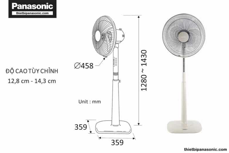 Quạt đứng Panasonic F-409KBE Giá Rẻ, Màu Be, Có Remote