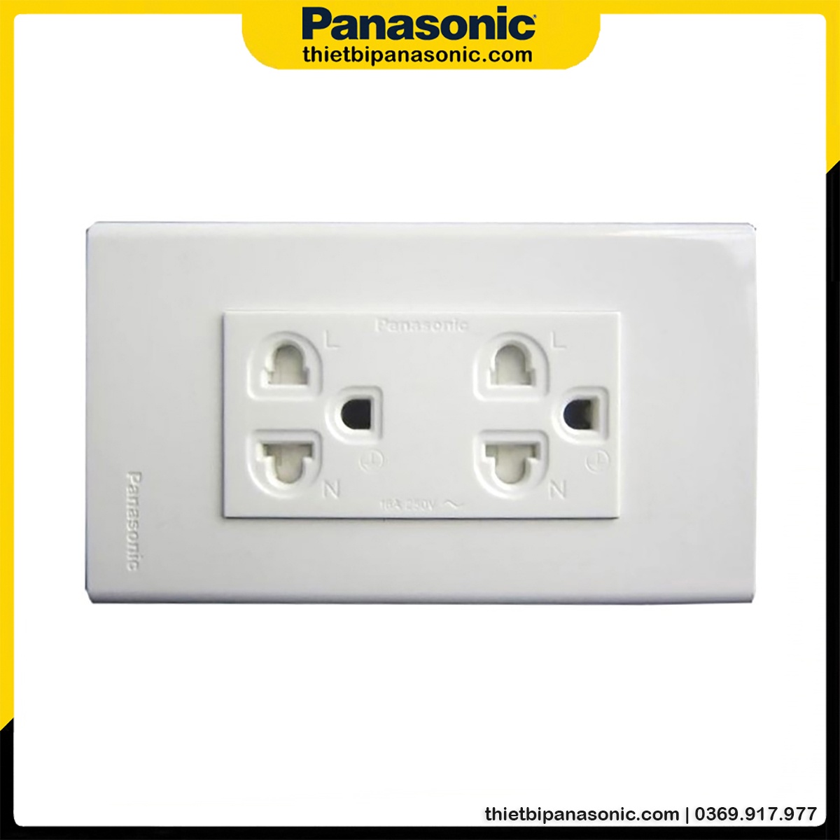 Ổ Cắm đôi 3 Chấu Panasonic WEV1582SW WEV1582-7SW Trắng