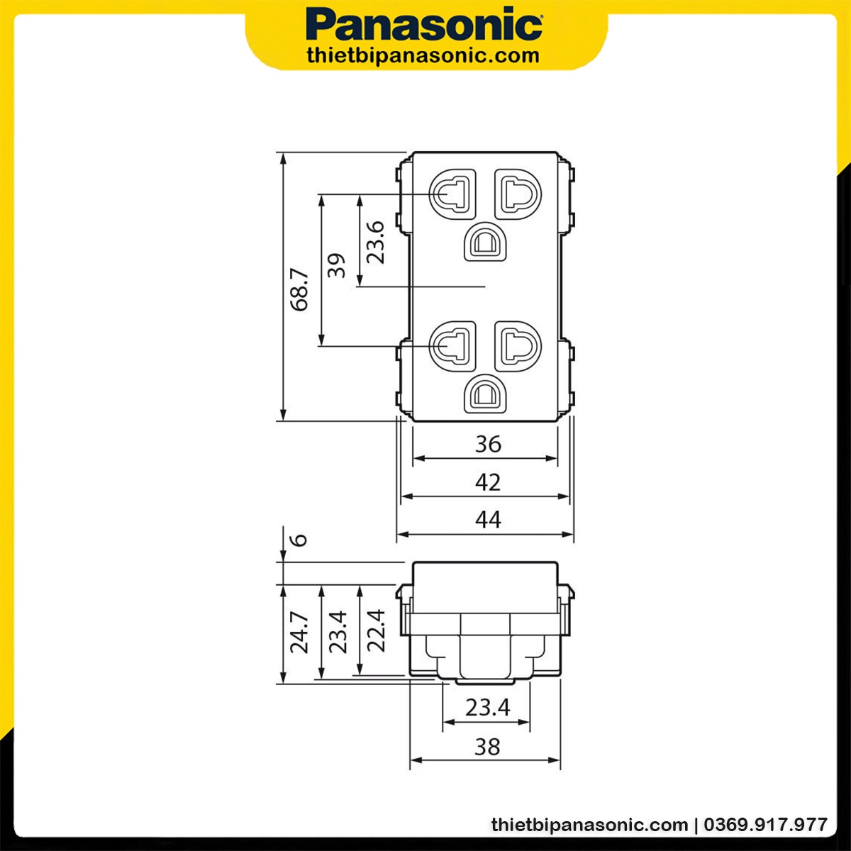Ổ Cắm đôi 3 Chấu Panasonic WEV1582SW WEV1582-7SW Trắng